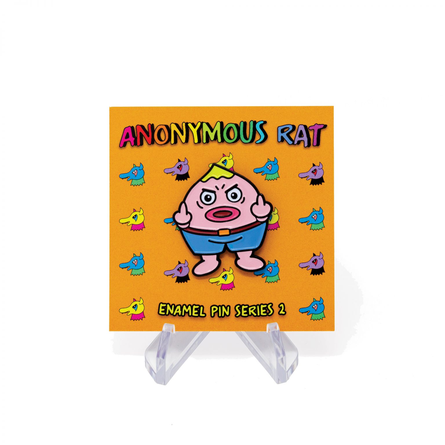 Enamel Pin: Middle Finger Peach Man (S2)